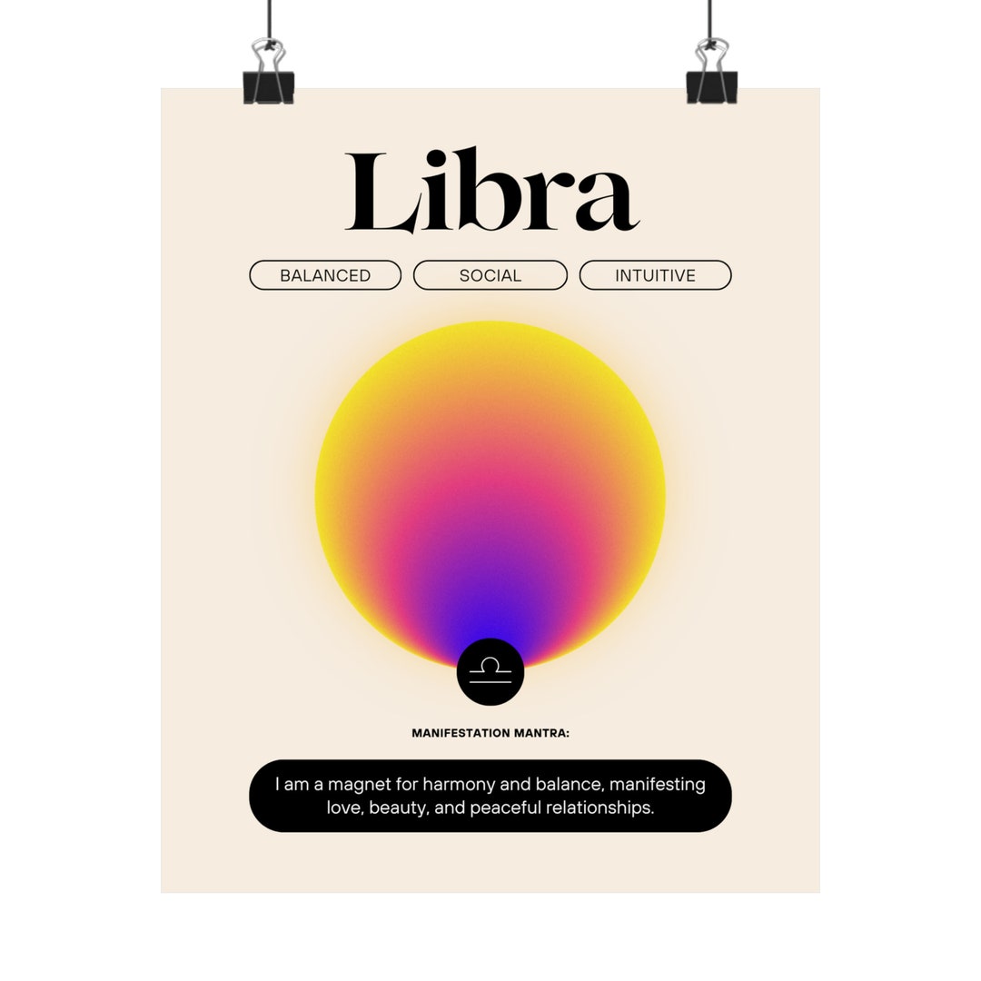 Libra Aura Poster | Mindfulness | Spiritual Gift - Etsy