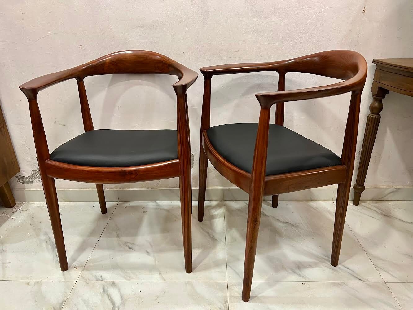 Hans Wegner Inspired Chair Handcraft in India With A-garde Teakwood - Etsy