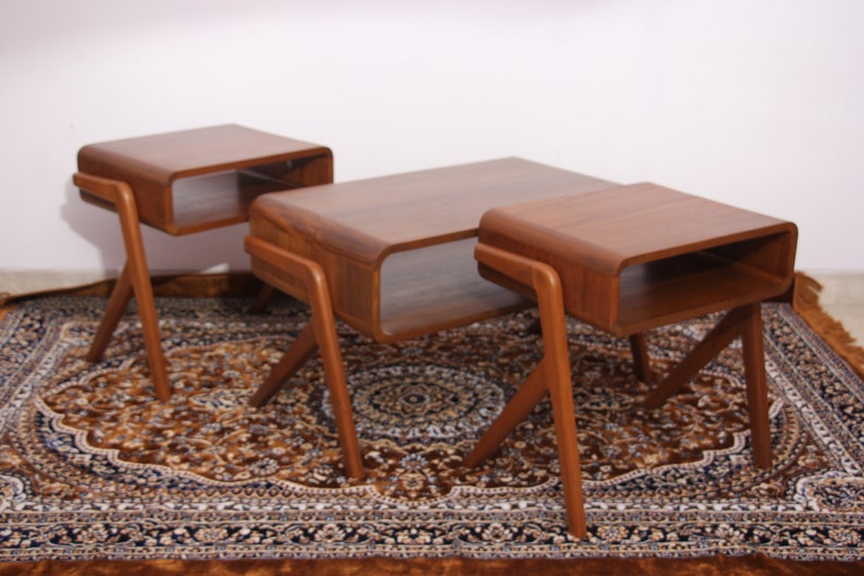 Solid Teak Curve Edges Coffee Table Handcrafted in India - Etsy