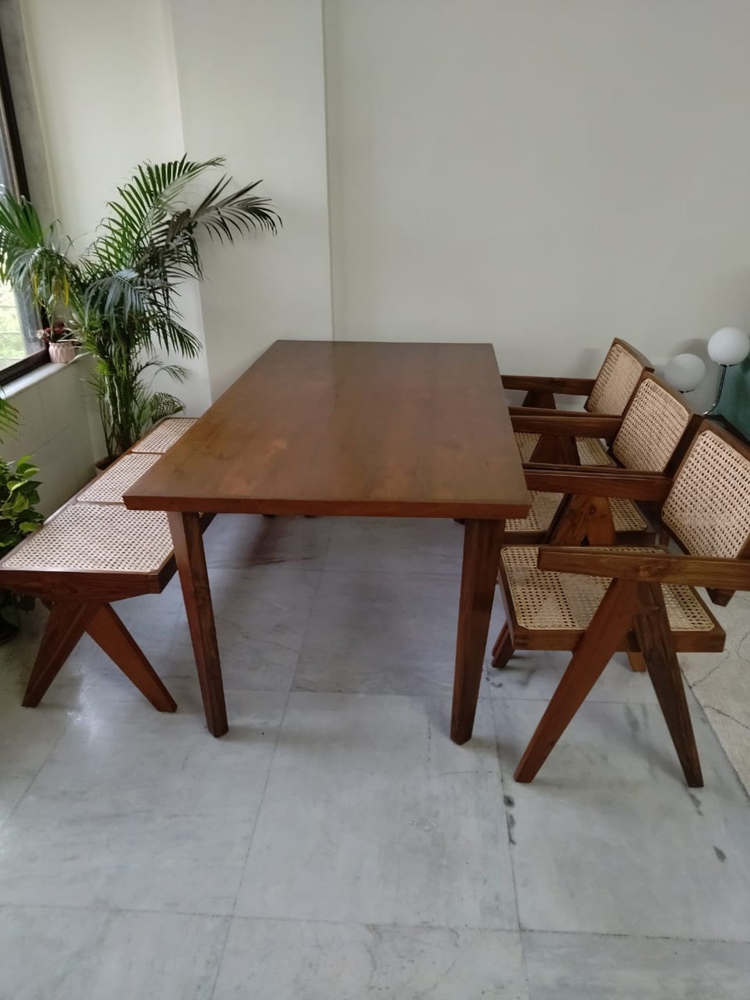 Midcentury Jeanneret(pj) Inspired Solid Teak Dining Table Handcrafted ...