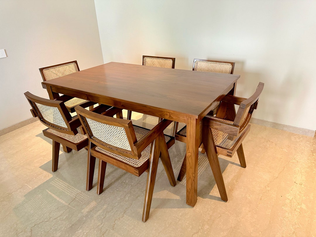 Midcentury Solid Teak Rectangular Dining Table Breakfast Table ...