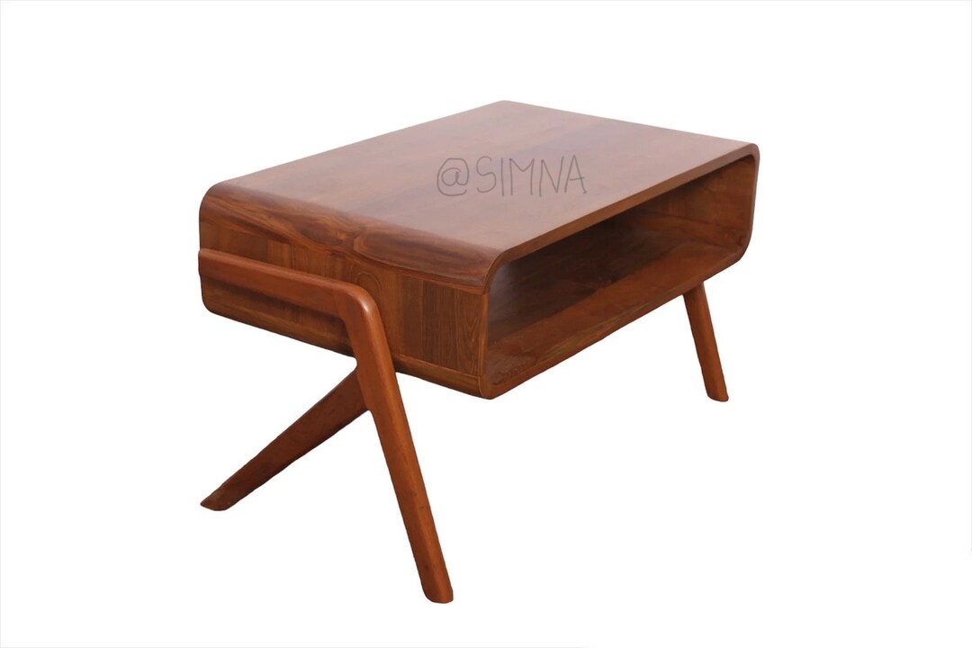 Solid Teak Curve Edges Coffee Table Handcrafted in India - Etsy