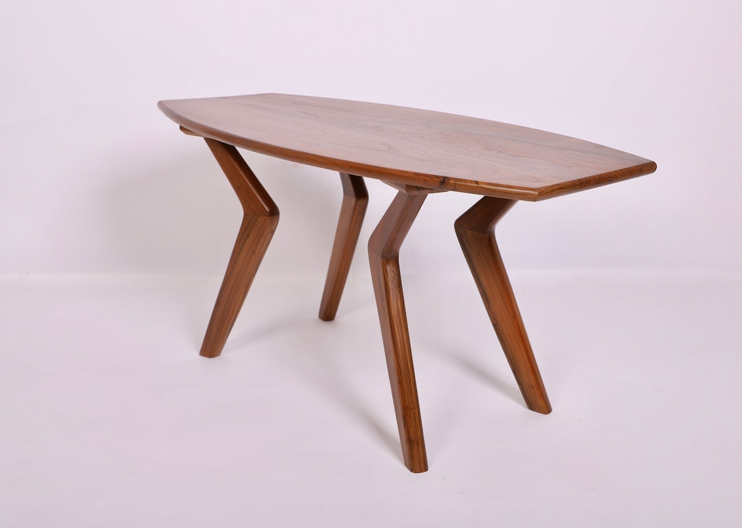 Mid Century Coffee Table,boomerang Leg Design With Surfboard Top in ...