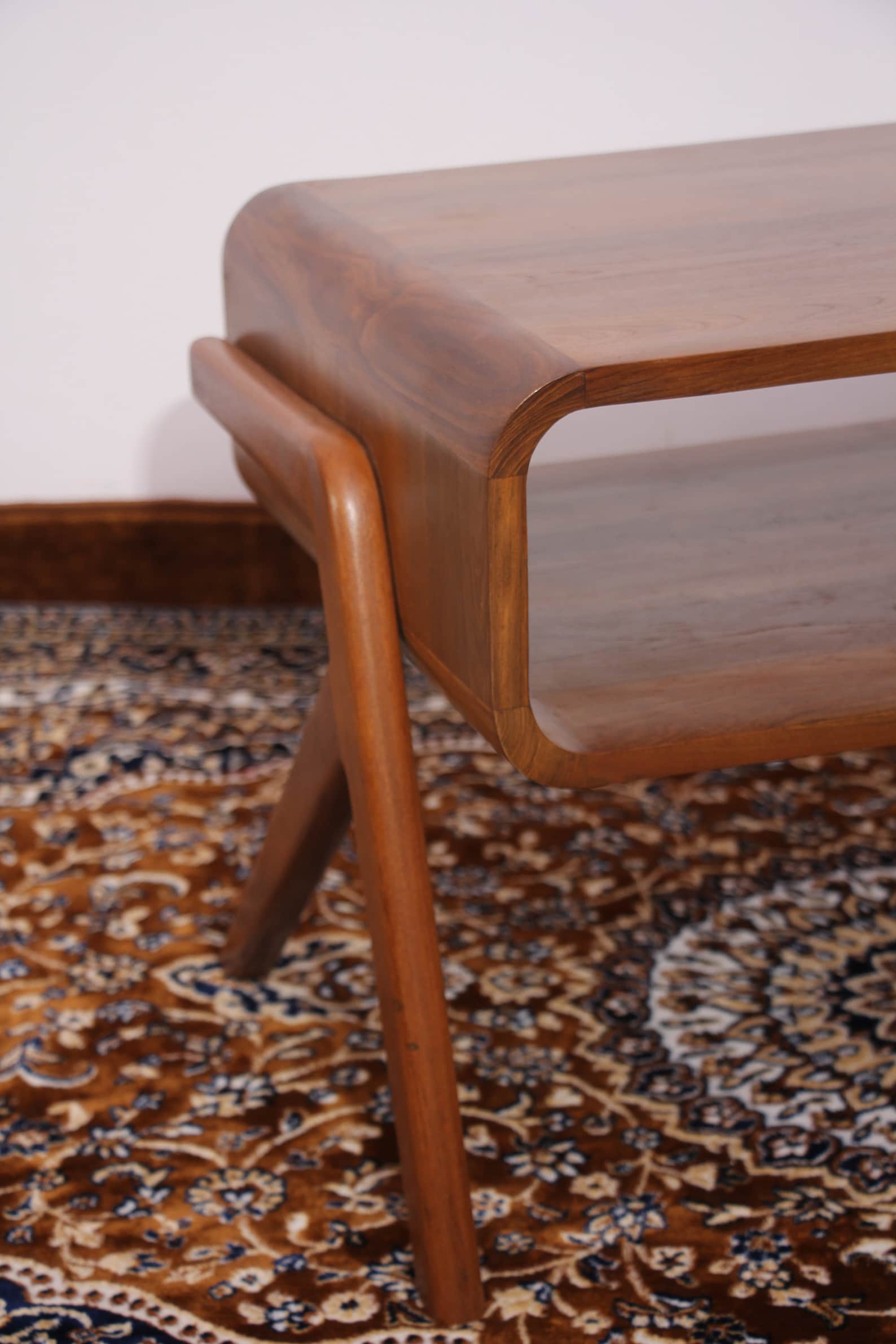 Solid Teak Curve Edges Coffee Table Handcrafted in India - Etsy