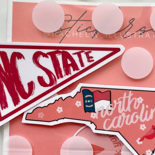 North Carolina Decal NC State Flag Decal North Carolina - Etsy