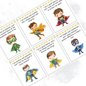 30 Children Printable Positive Affirmation Cards | Set of 30 Boys ...