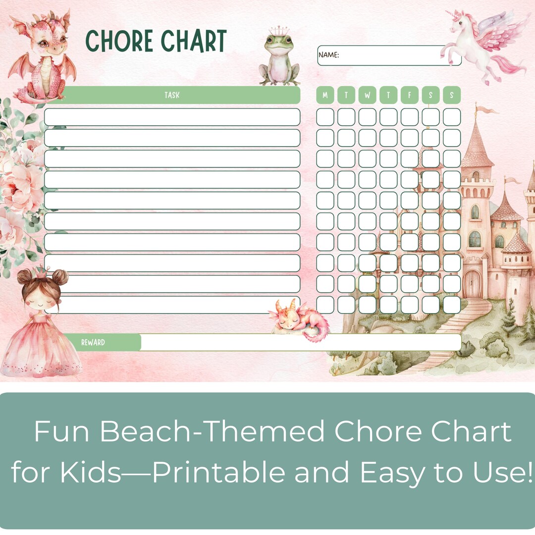 Chore Chart for Kids, Rewards Chore Chart, Task Checklist, Daily Task ...