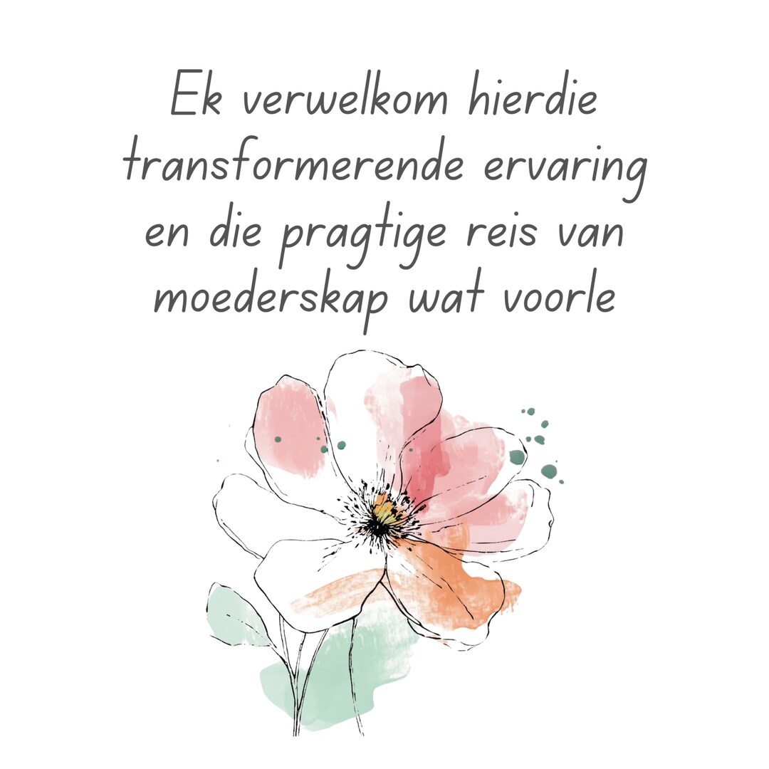 30 Afrikaanse Motivering Kaarte Printable Positive Birth Affirmation ...