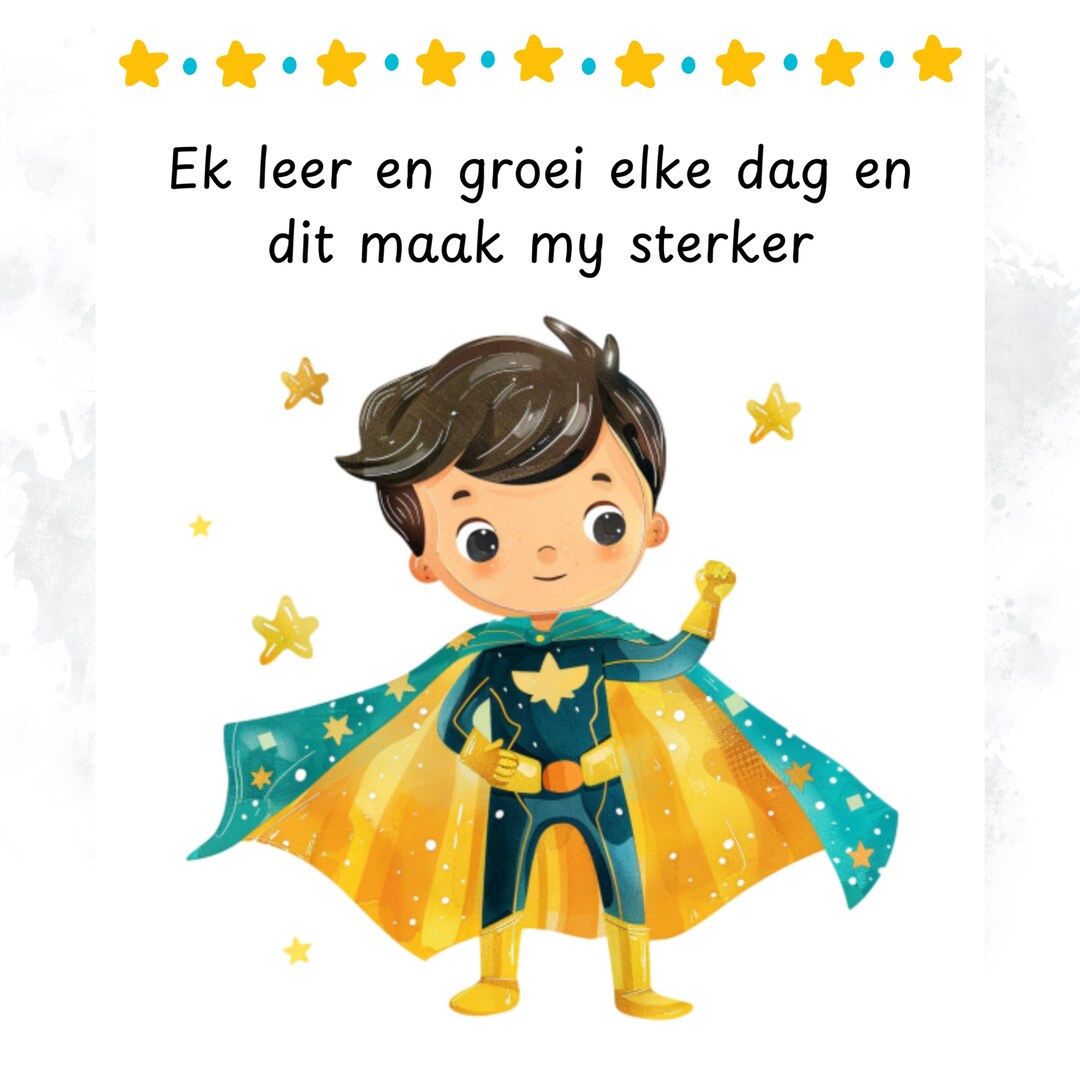 30 Afrikaanse Affirmation Cards |children's Printable Positive ...