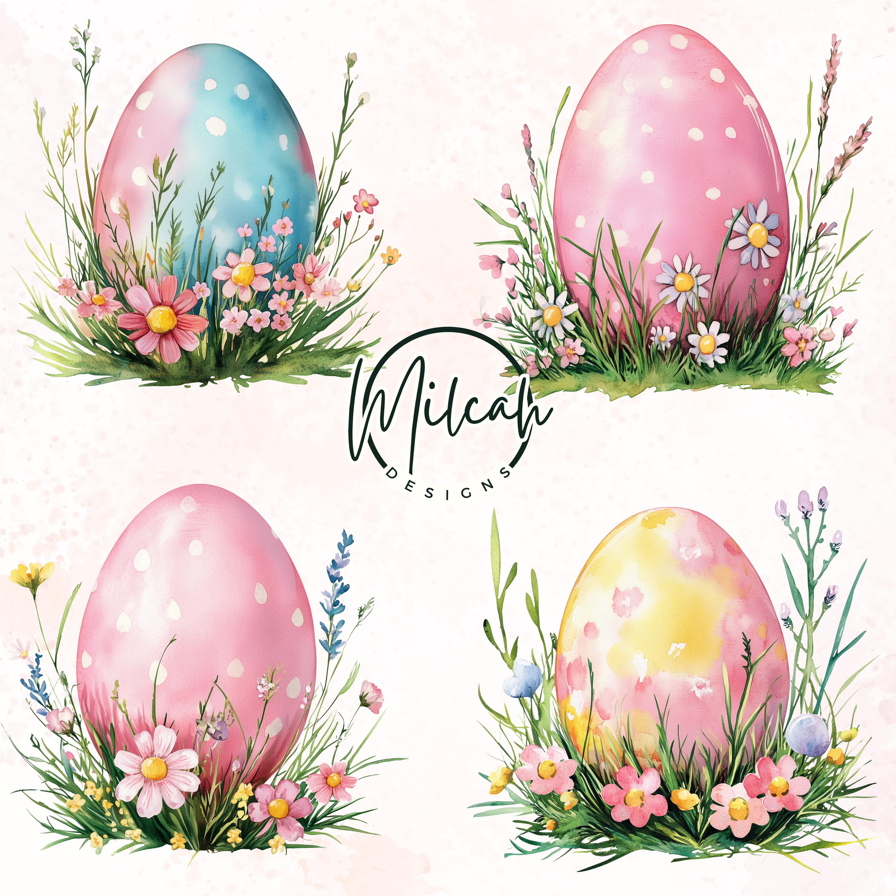 8 Easter Eggs PNG Clipart | 300 DPI Digital Download | Colorful Easter ...