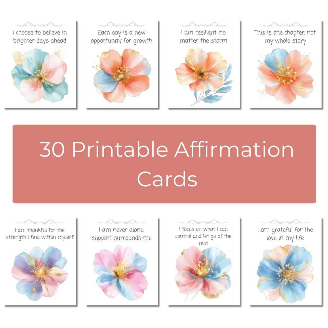 30 Encouragement Cards for Cancer, Positive Affirmation Cards for ...