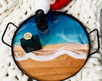 Round Resin Beach Tray - Etsy