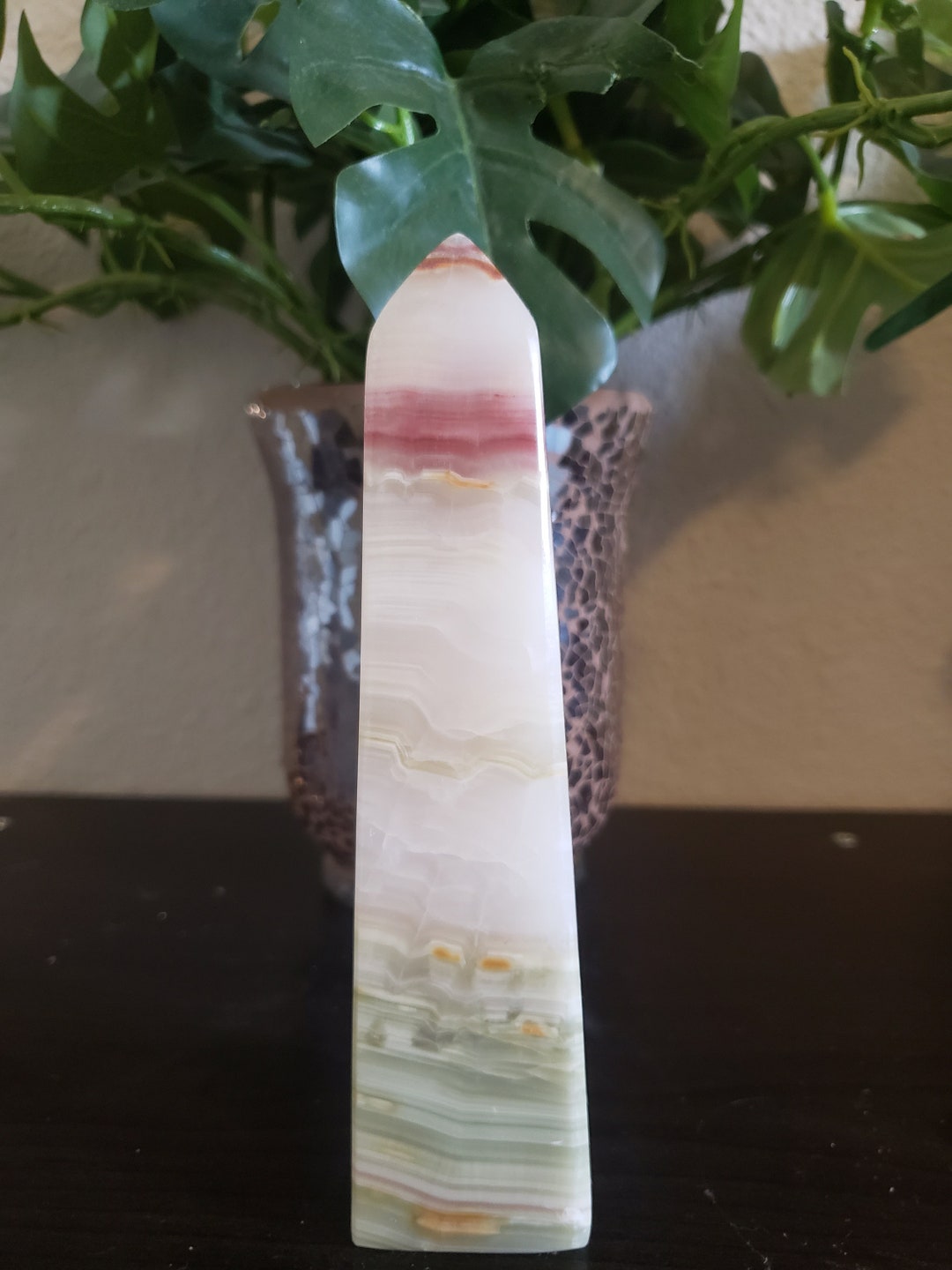 Pink Banded Calcite Tower - Etsy