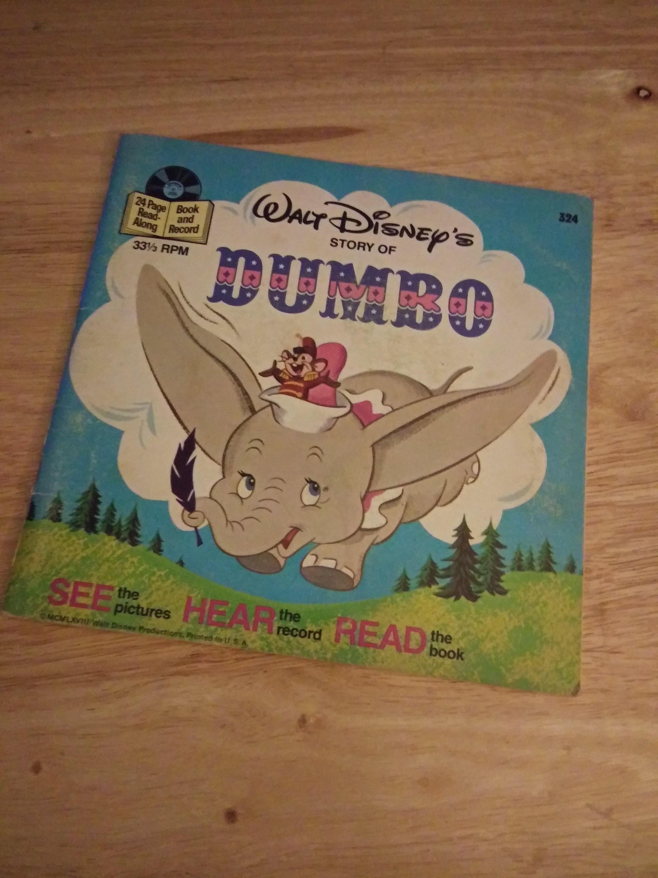 Disney Dumbo 1977 Record Book - Etsy