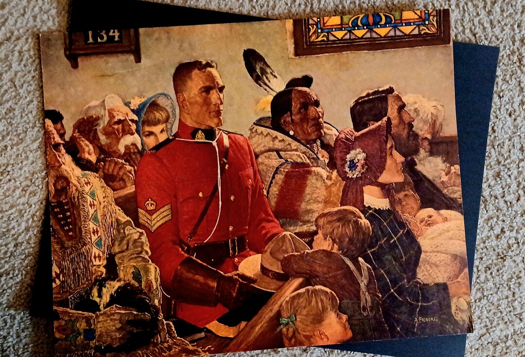 Arnold Friberg Royal Mountie With Frontiersmen Indians Art Print - Etsy