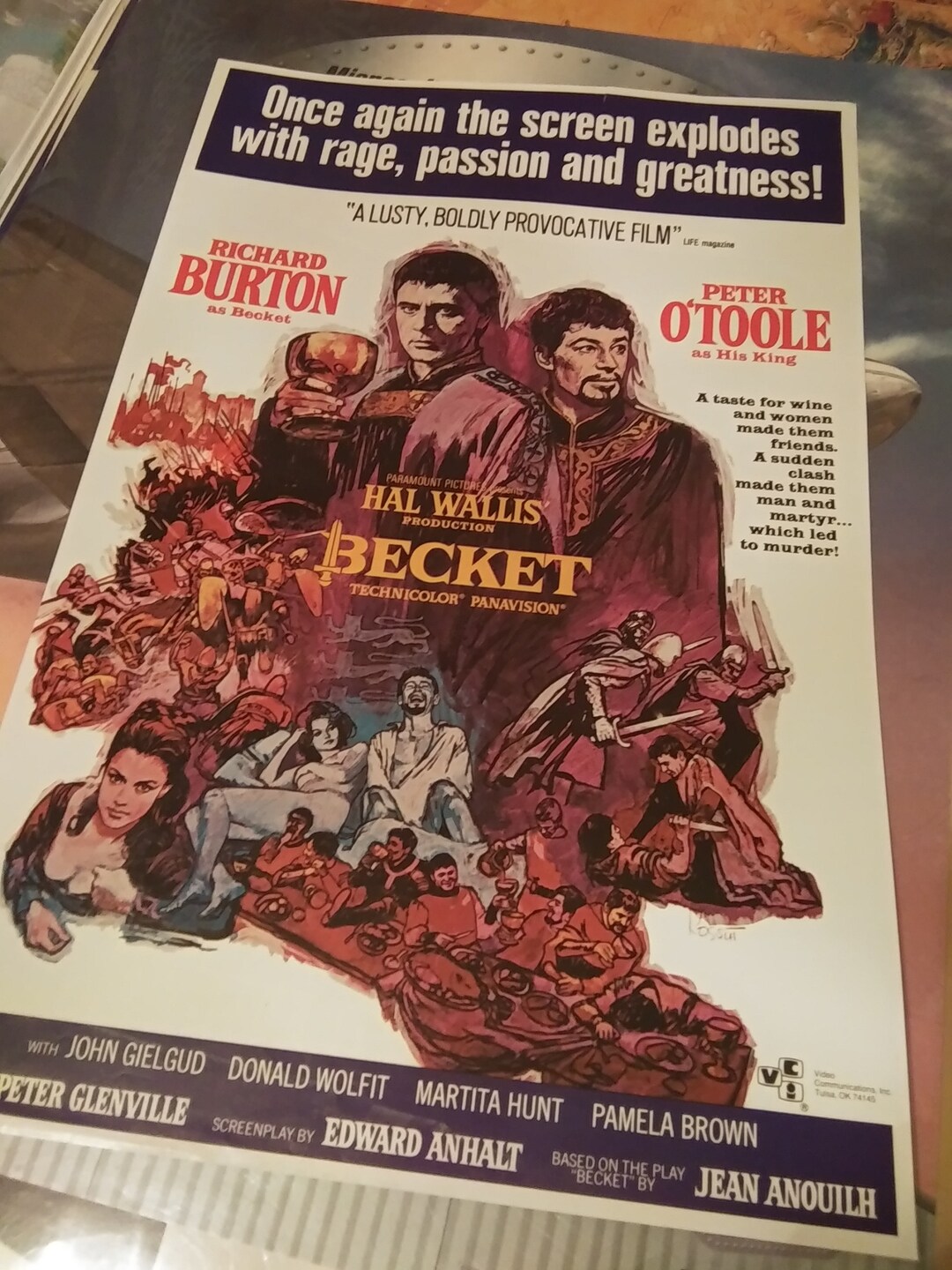 Richard Burton Peter O'toole Becket Movie Poster - Etsy