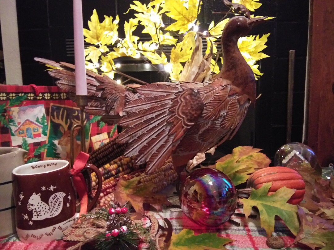 Holiday Pheasant Metal Art Christmas - Etsy