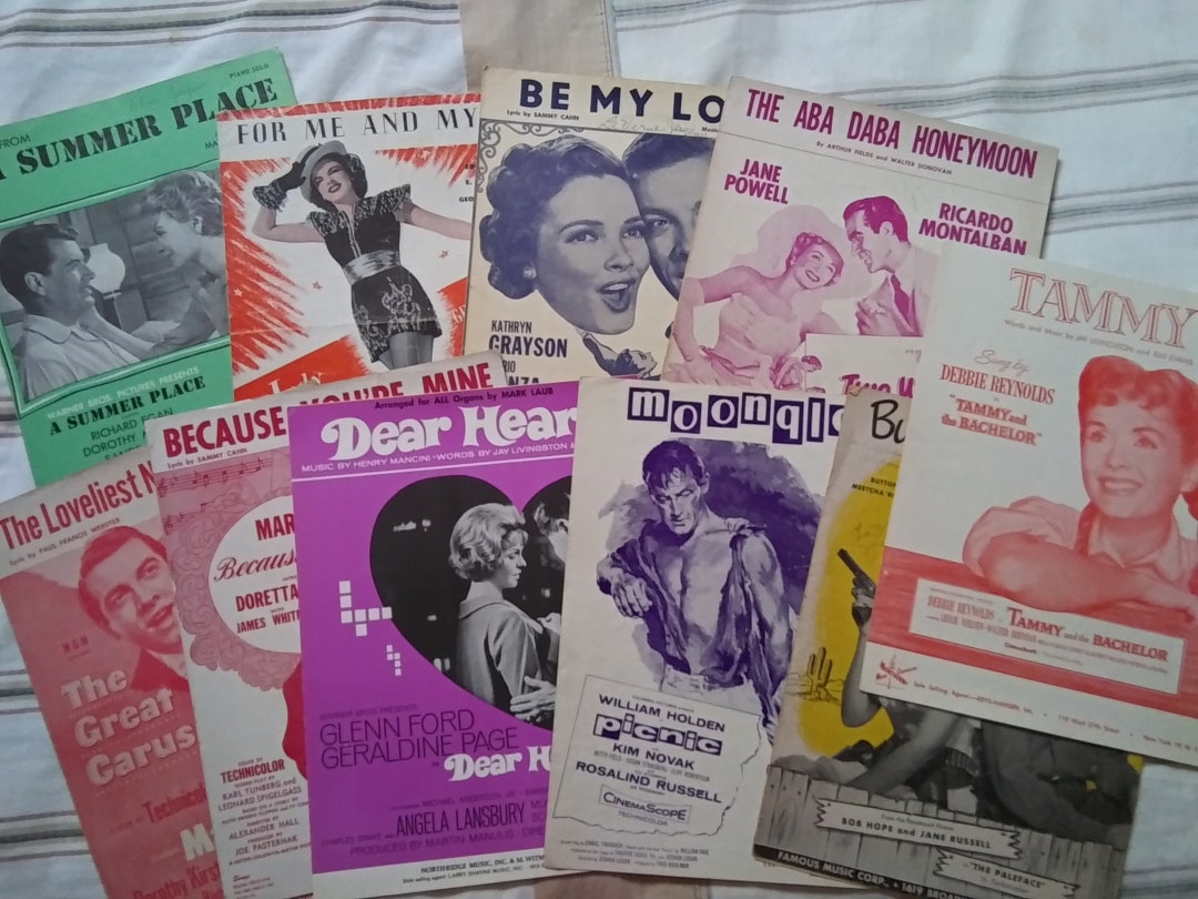Piano Sheet Music Vintage Movie Themes - Etsy