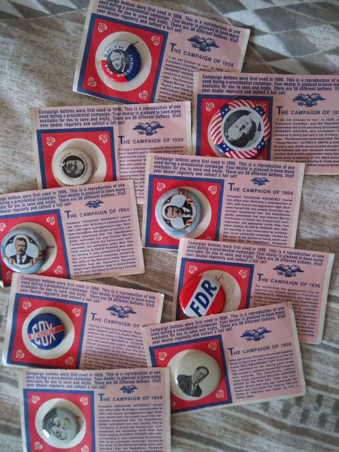 Presidential Buttons 1970's - Etsy