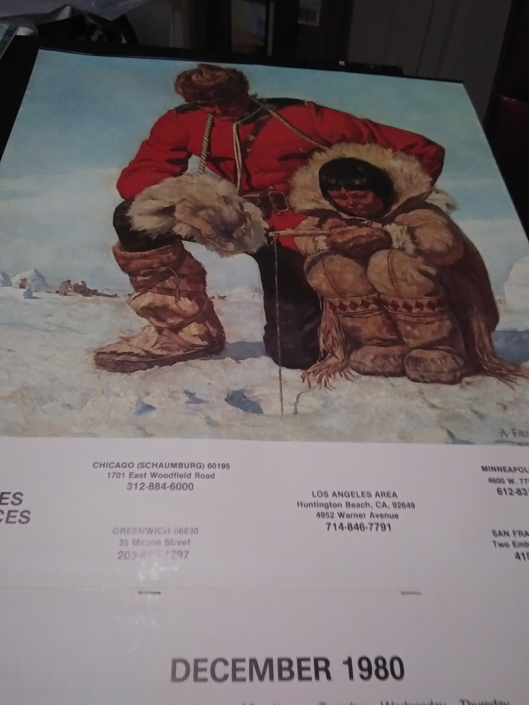 Arnold Friberg Potlatch Mountie Eskimo 1980 - Etsy