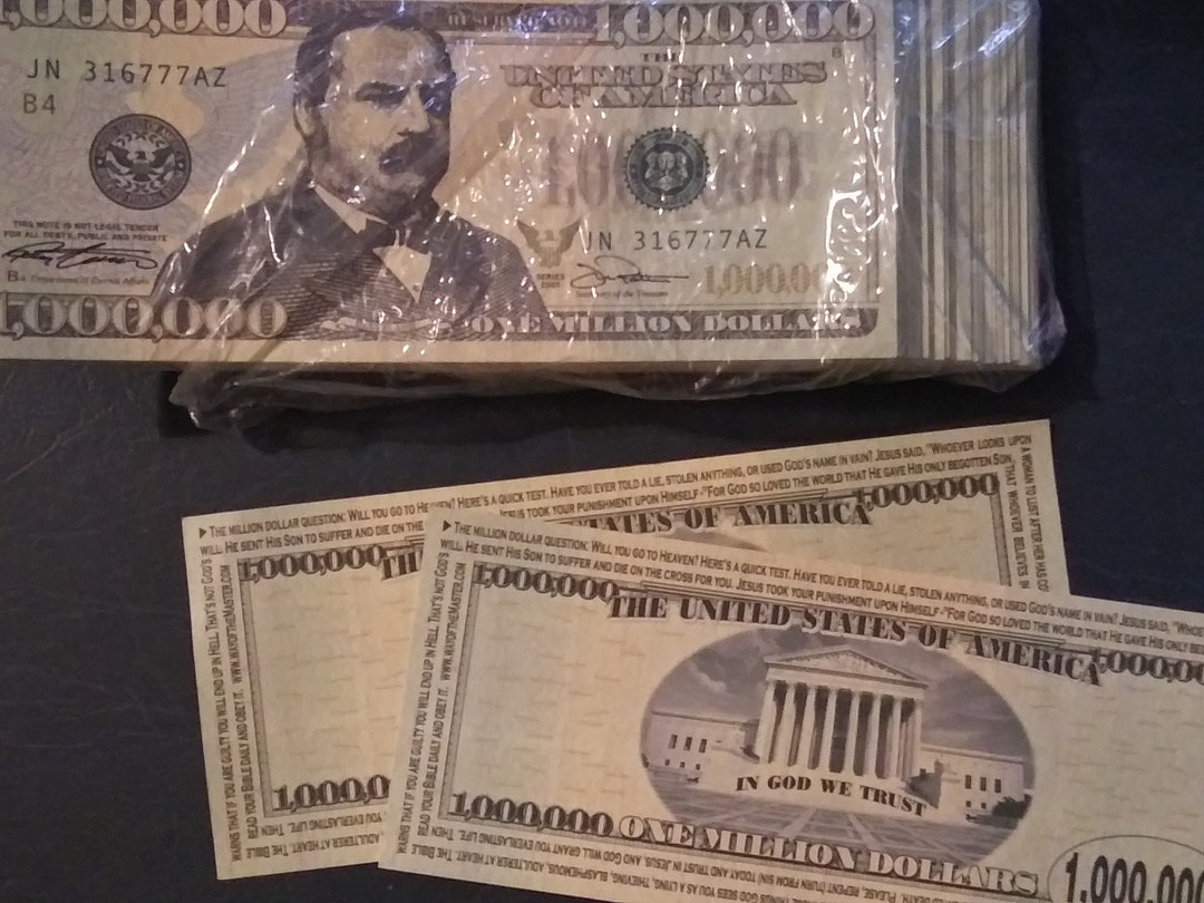 Million Dollar Bills Fake Track Token Money - Etsy