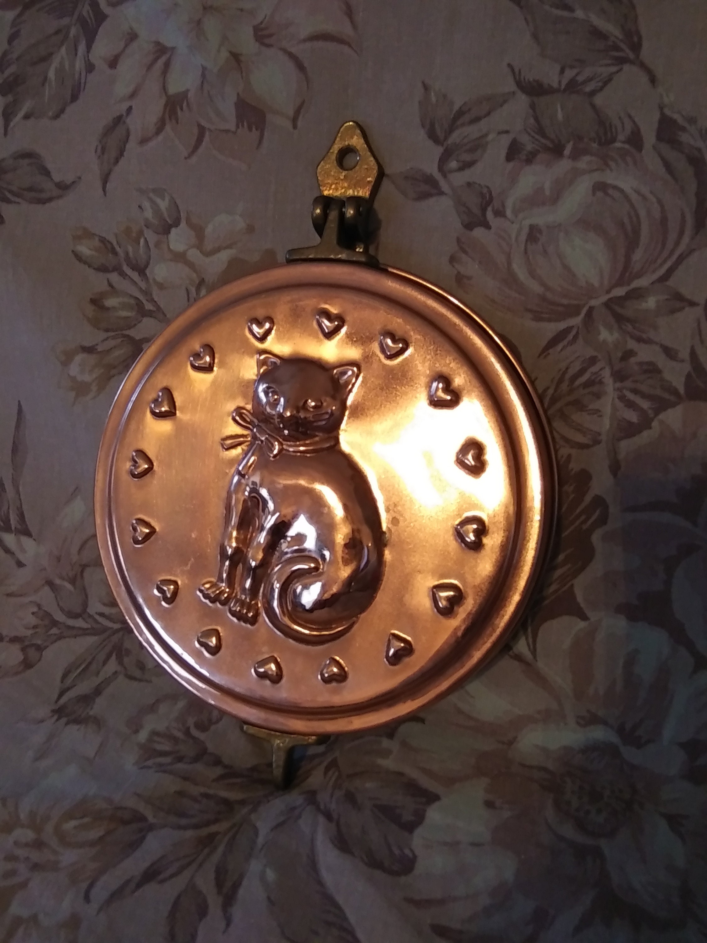 Early American Copper Cat Key Holder - Etsy