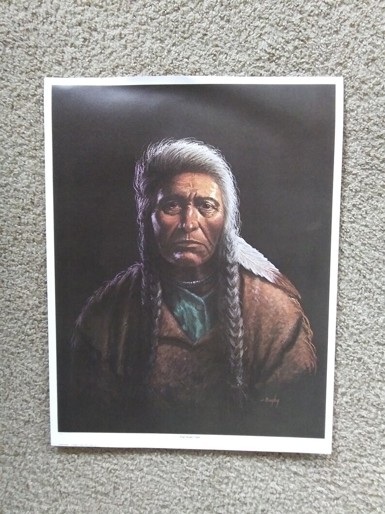 Set of 3 Art Native American Portraits Bagby Signed - Etsy
