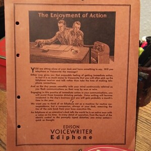 Edison Folder 1920 Ediphone Rare - Etsy