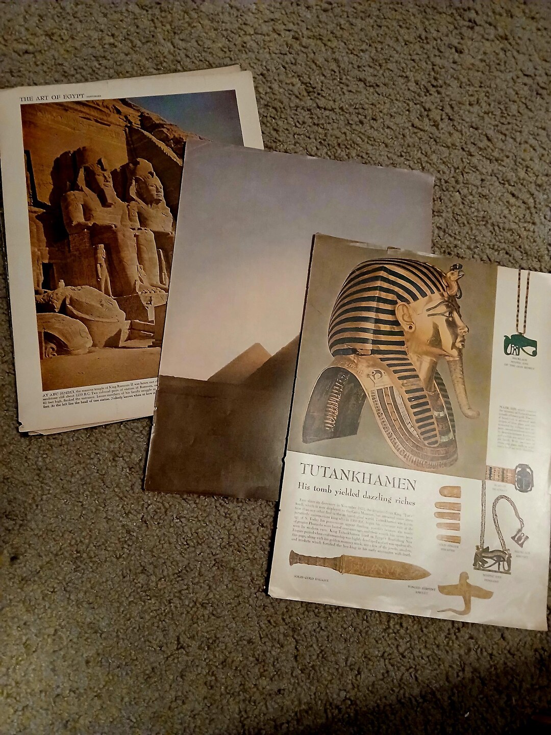 King Tutankhamun Egypt Two Articles Vintage - Etsy