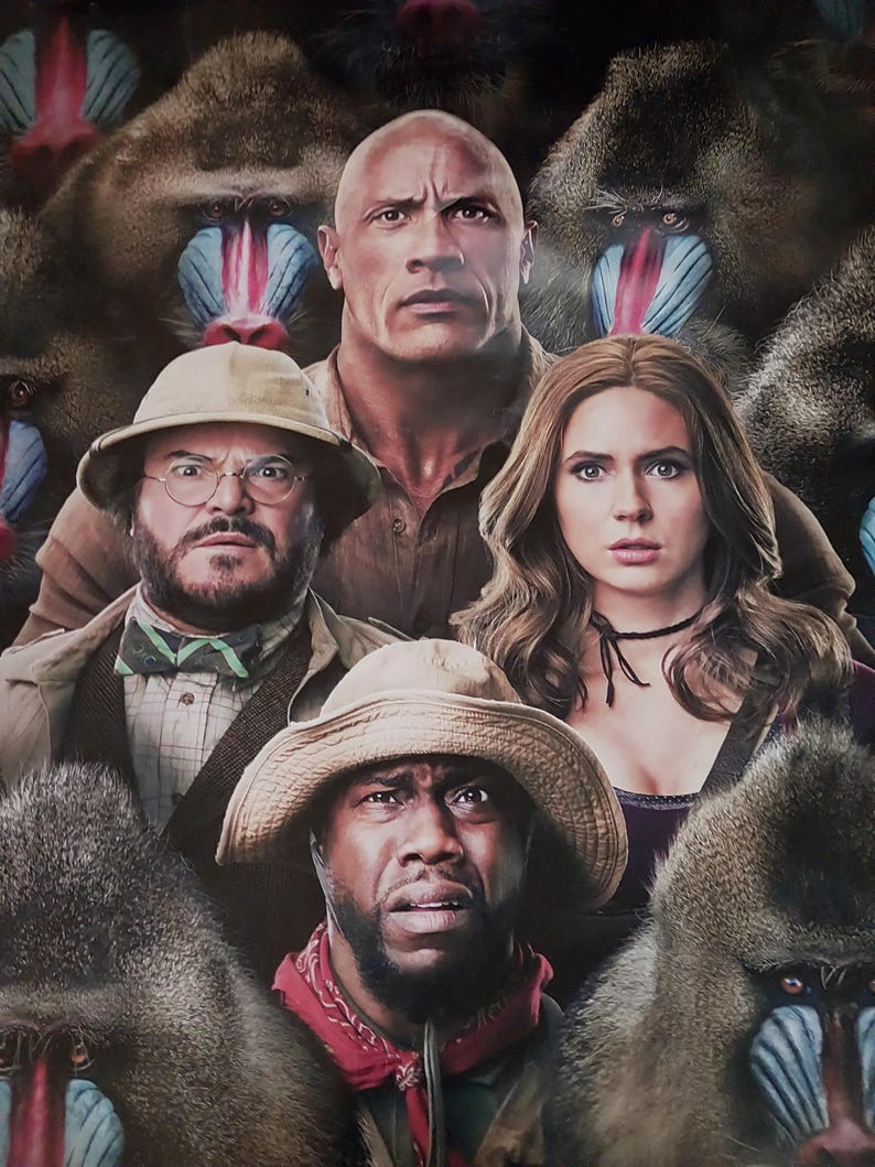 Jumanji the Next Level Advanced 2019 Movie Banner Johnson 4 X 6 Not A ...