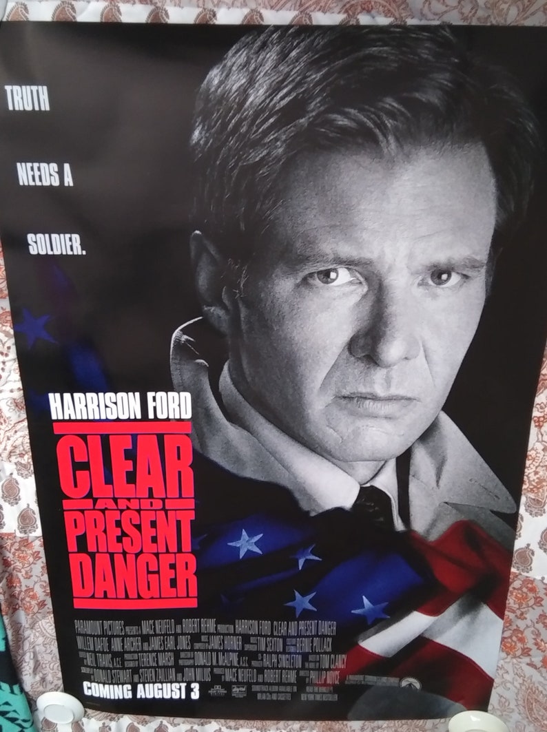 Harrison Ford Clear and Present Danger Movie Poster - Etsy