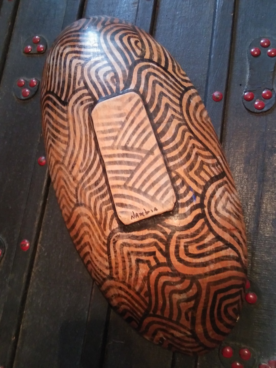 Carved Wooden Bowl Hand Painted Africa - Etsy