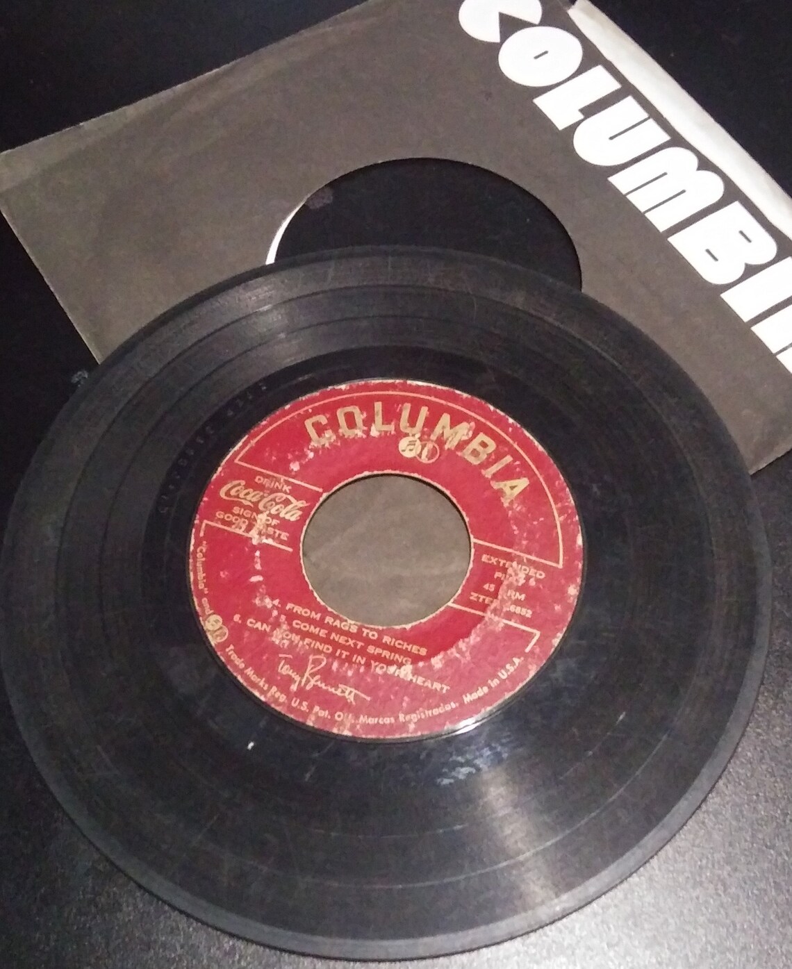 Tony Bennett Coca Cola 45 Record - Etsy