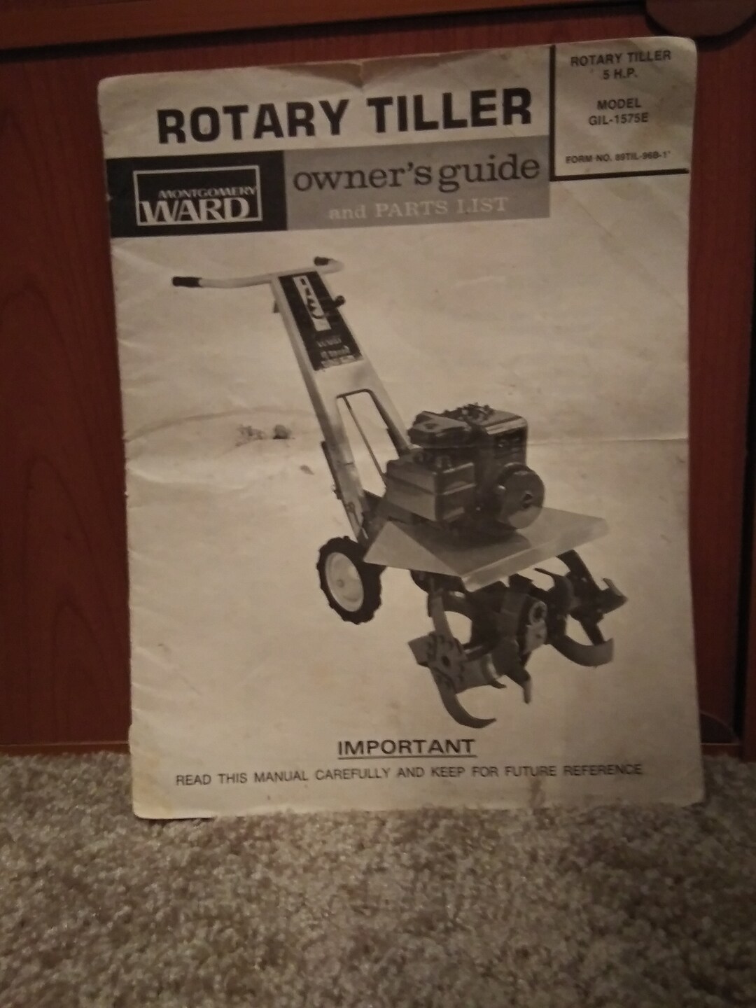 Rotary Tiller Owners Guide - Etsy
