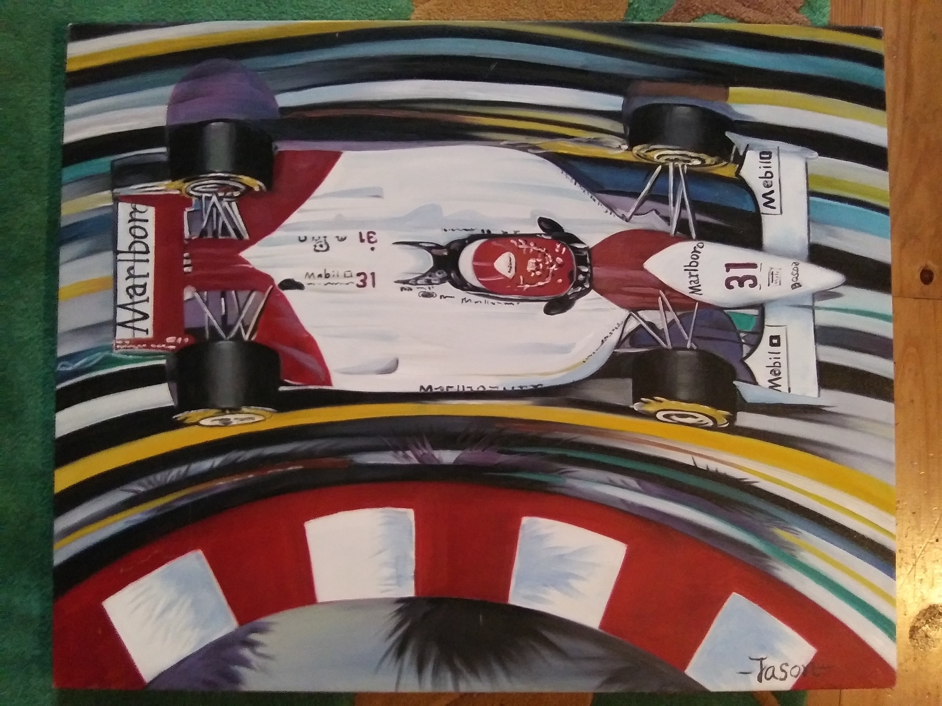 Al Unser Jr. Marlboro Race Car Painting - Etsy