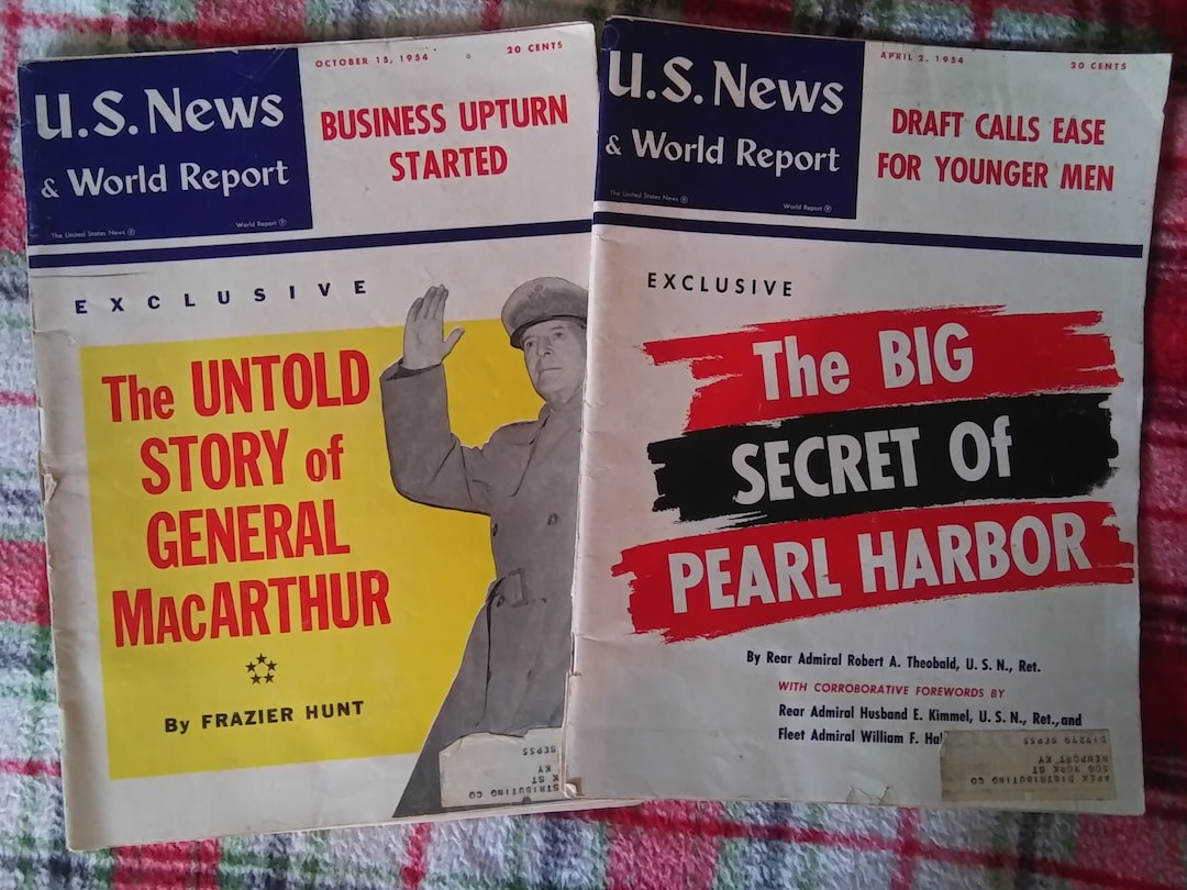 US News Report Magazines 1954 - Etsy
