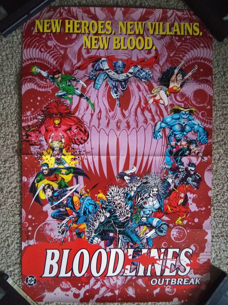 DC Bloodlines New Villians Posters 1993 - Etsy UK
