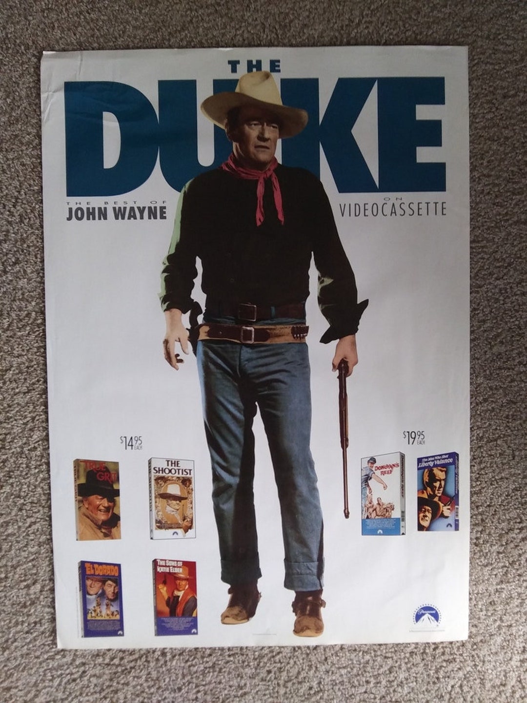 John Wayne Duke Video Poster - Etsy