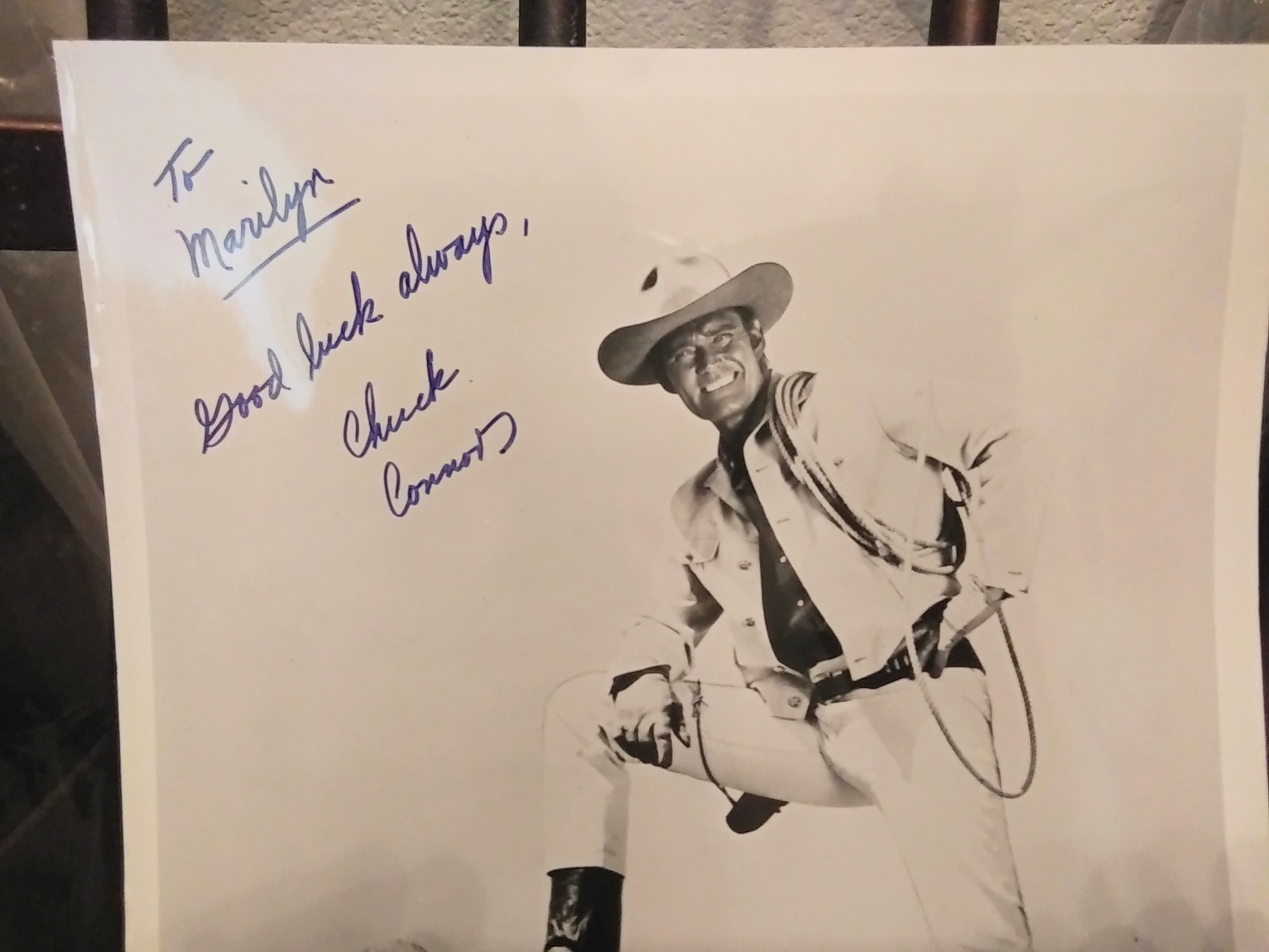 Chuck Connors Signed Photo Cowboy - Etsy