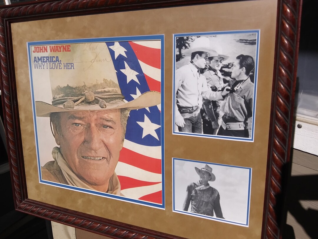 John Wayne Autograph Western Vinyl - Etsy