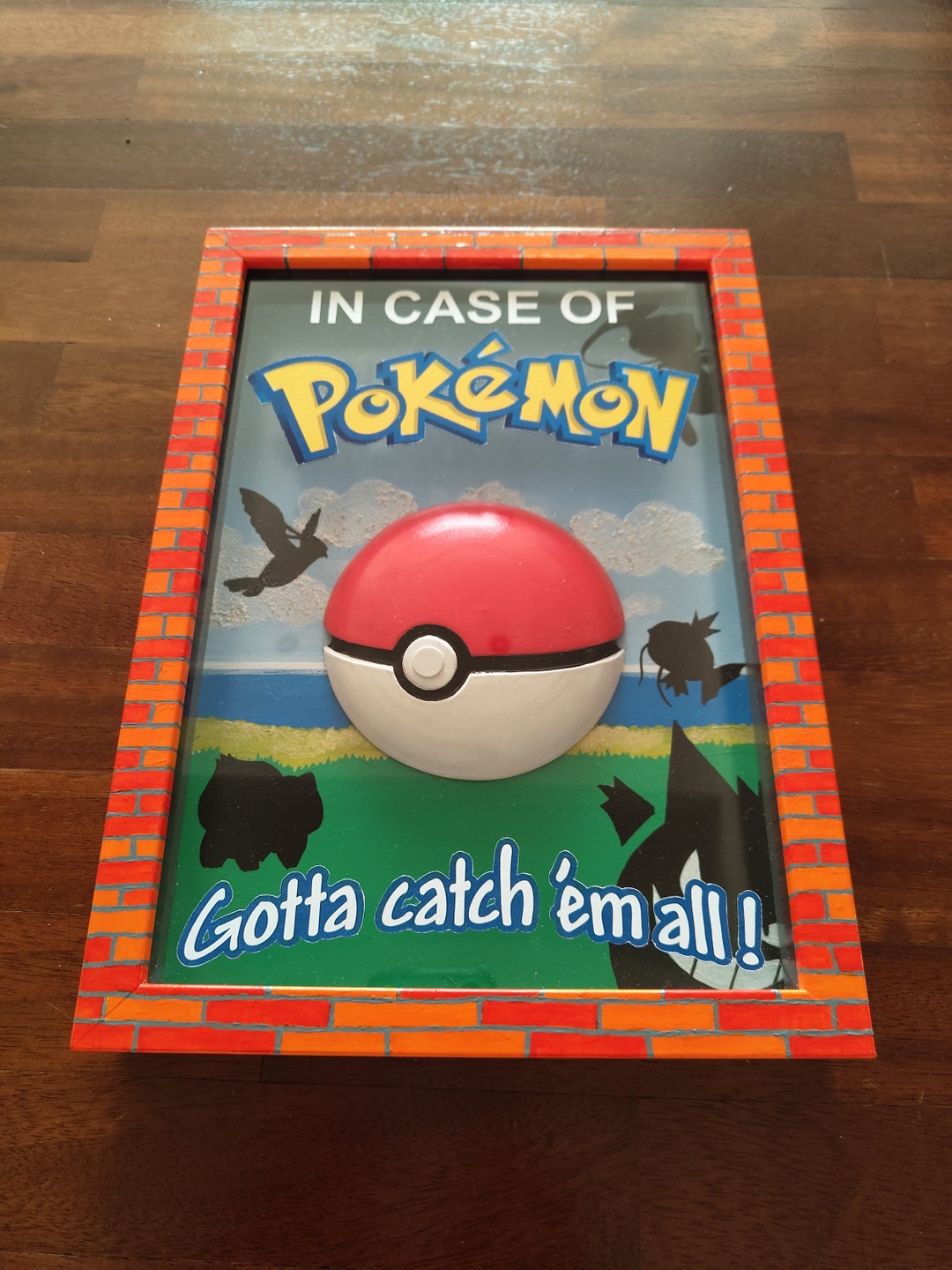 Pokemon Pokeball Shadow Box Diorama Manga Anime Comic 3D Painting Wall ...