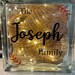 Fall Family Glass Block With Lights - Etsy