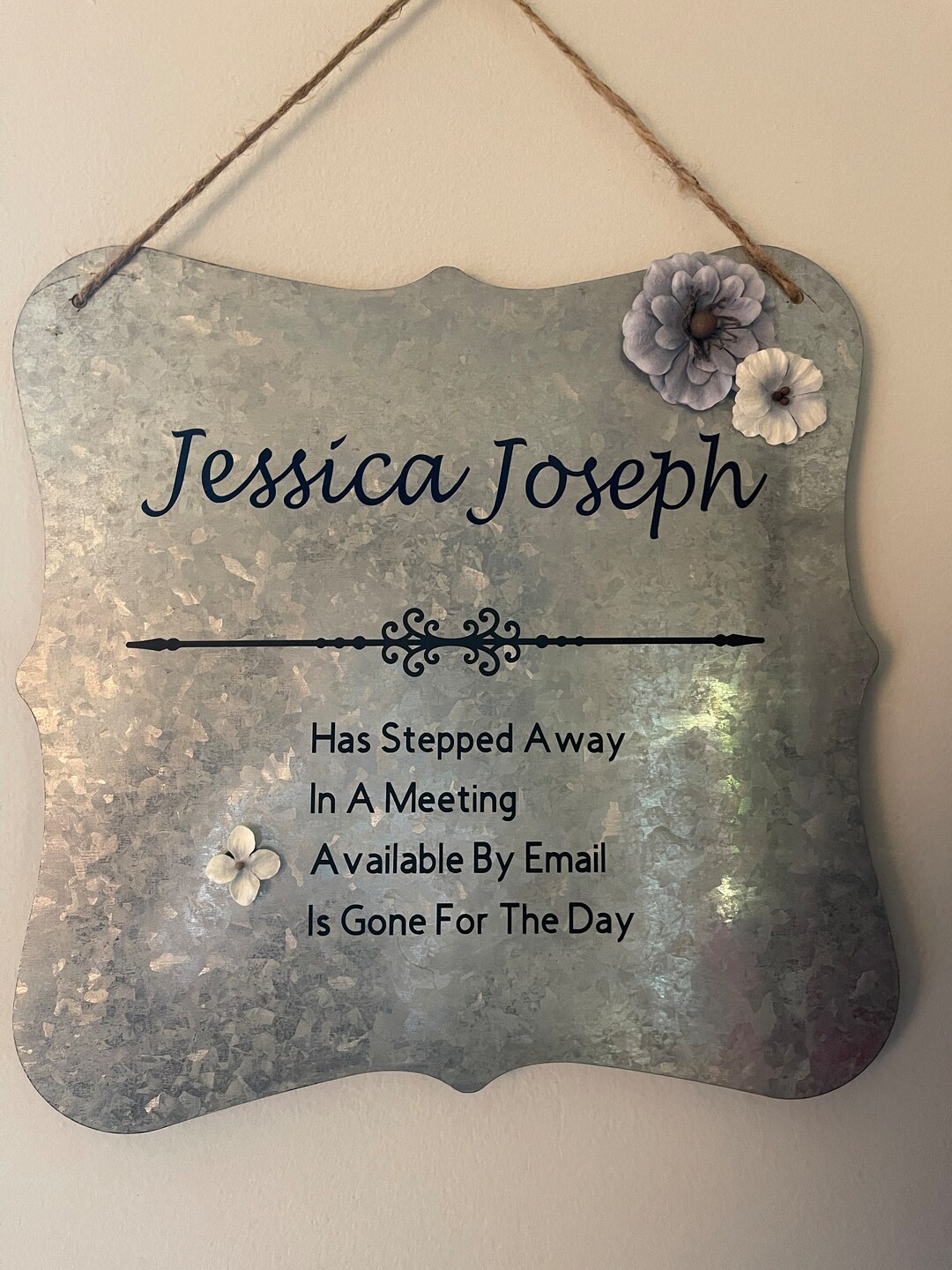 Floral Office Sign Metal - Etsy