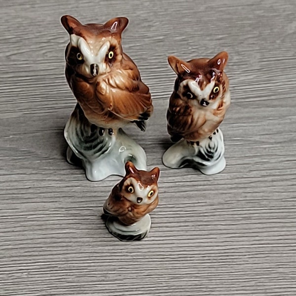 Vintage Porcelain Owl - Etsy