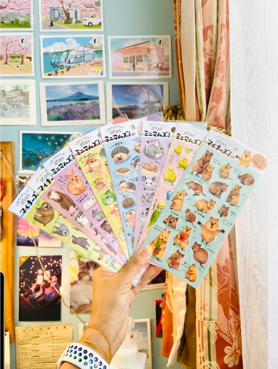 Authentic Japan Kawaii Animal Stickers Mind Wave for | Etsy