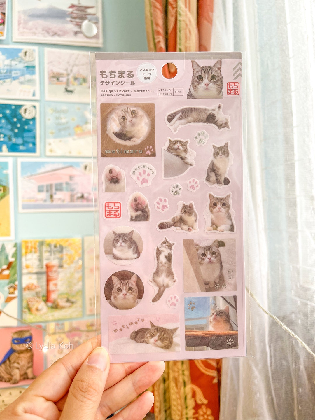 Japan Kawaii Motimaru Cat Sticker Sheet Daiso for Journaling, Crafting ...