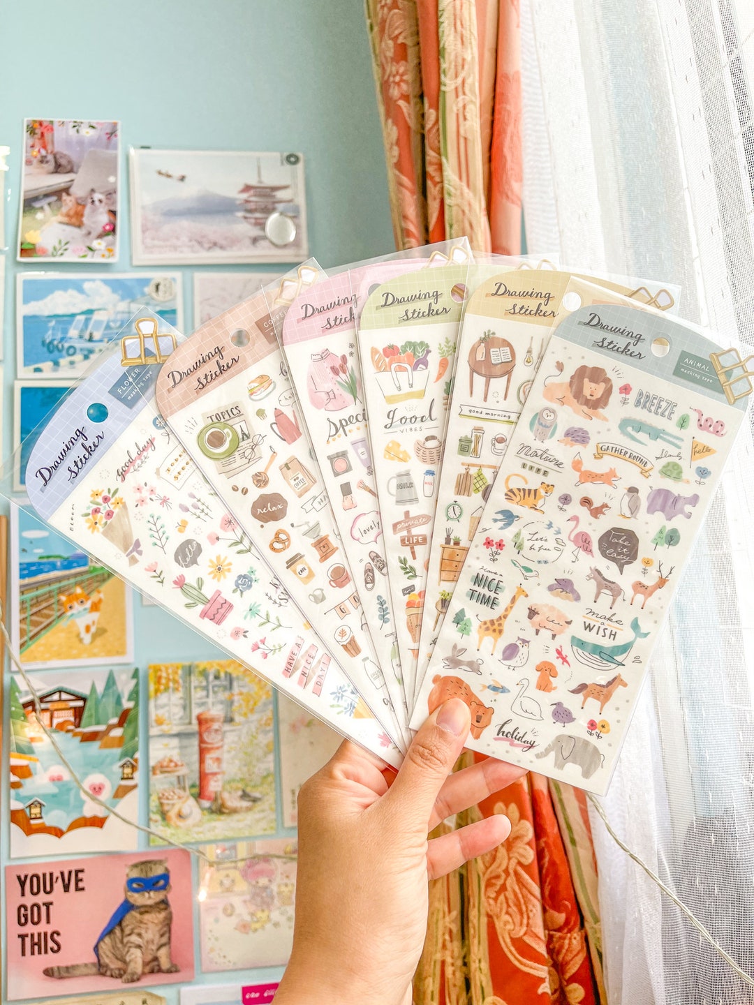 Authentic Japan Drawing Sticker Sheets Mind Wave for Crafting, Planning ...