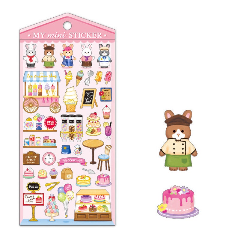 Playhouse Animals Stickers Cat Sheep Chipmunk Rabbit - Etsy