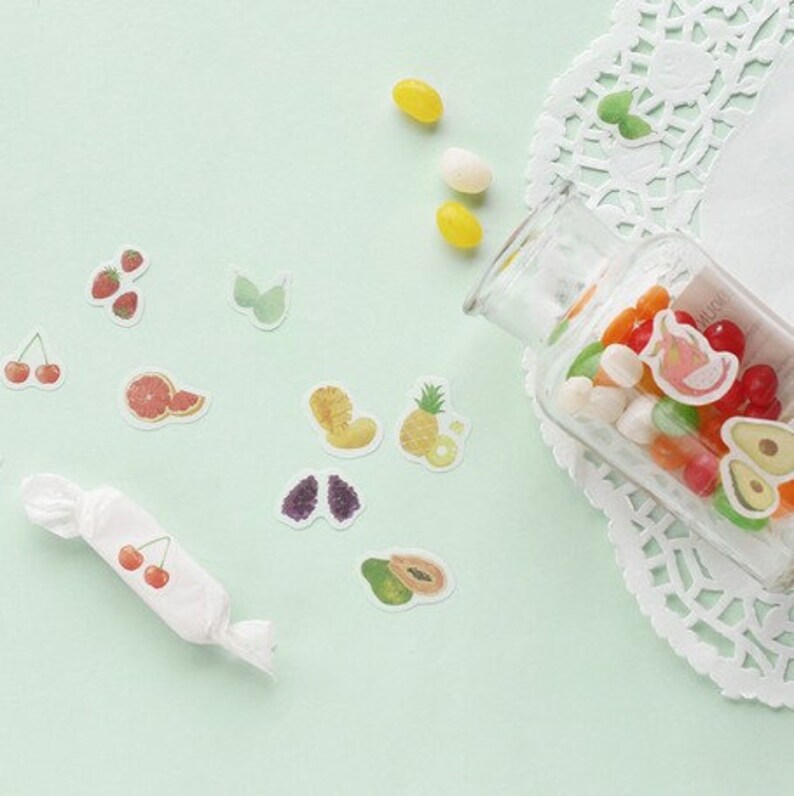 BGM Sticker Flakes Juicy Fruits for Planner Journal - Etsy