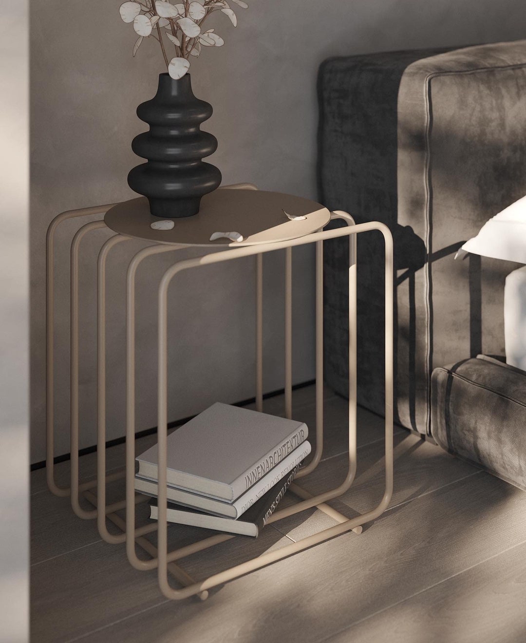 Minimalist Modern Nightstand, Bedside Coffee Table, Plant Stand - Etsy